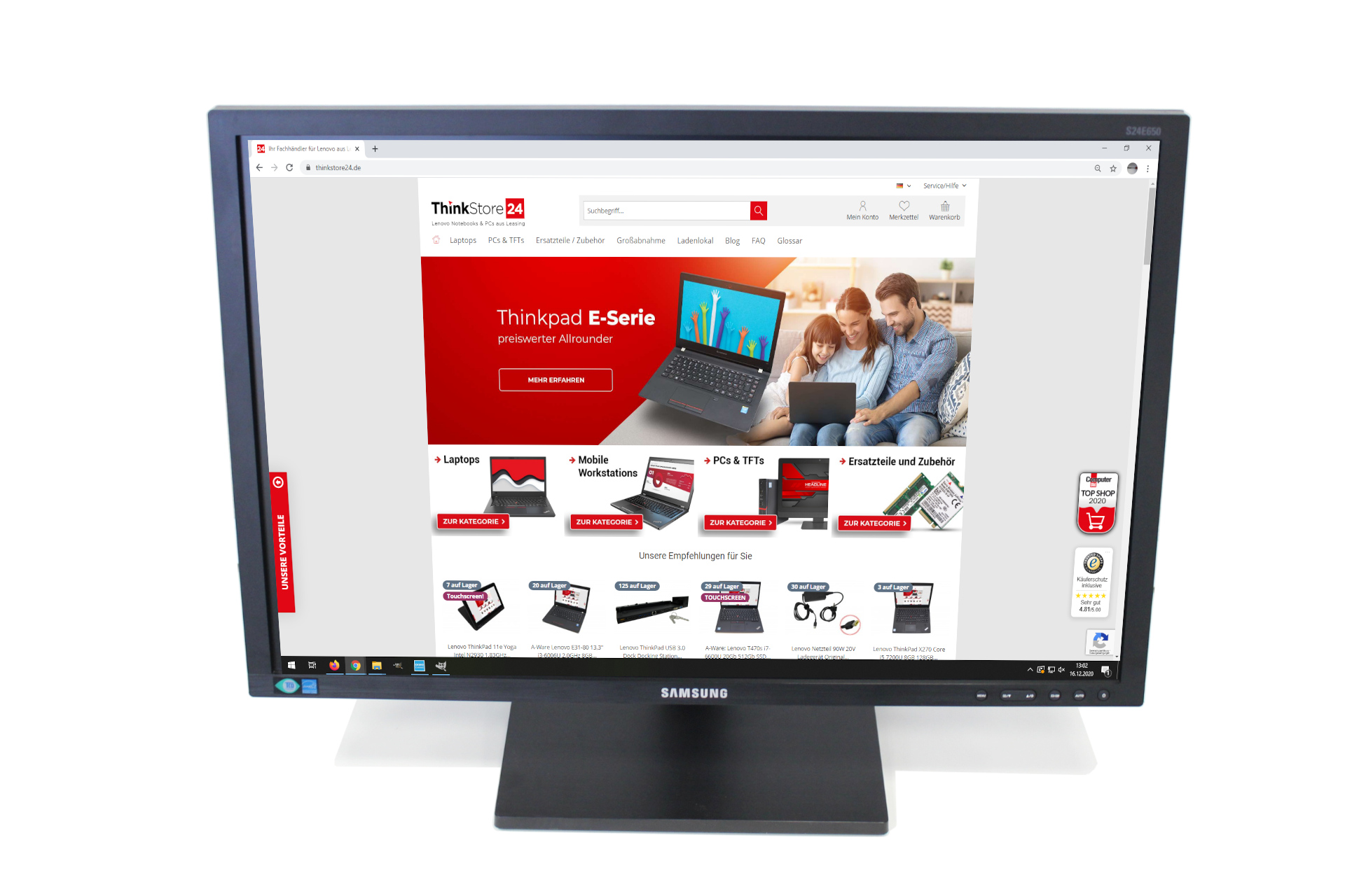 SAMSUNG SyncMaster S24E650PL Buisness Monitor Bildschirm 24" Zoll ...